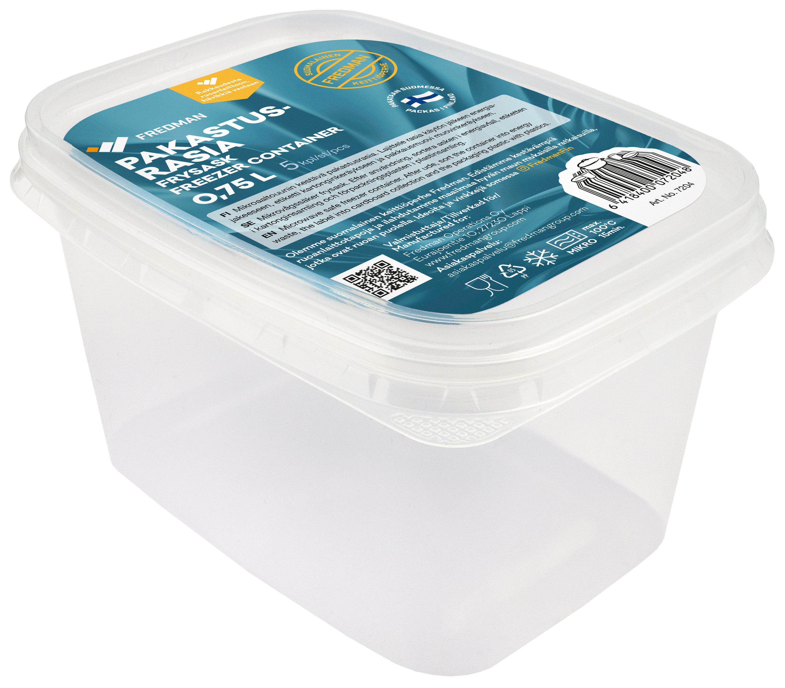 Fredman pakastusrasia 0,75 l 5 kpl | Fredman-verkkokauppa