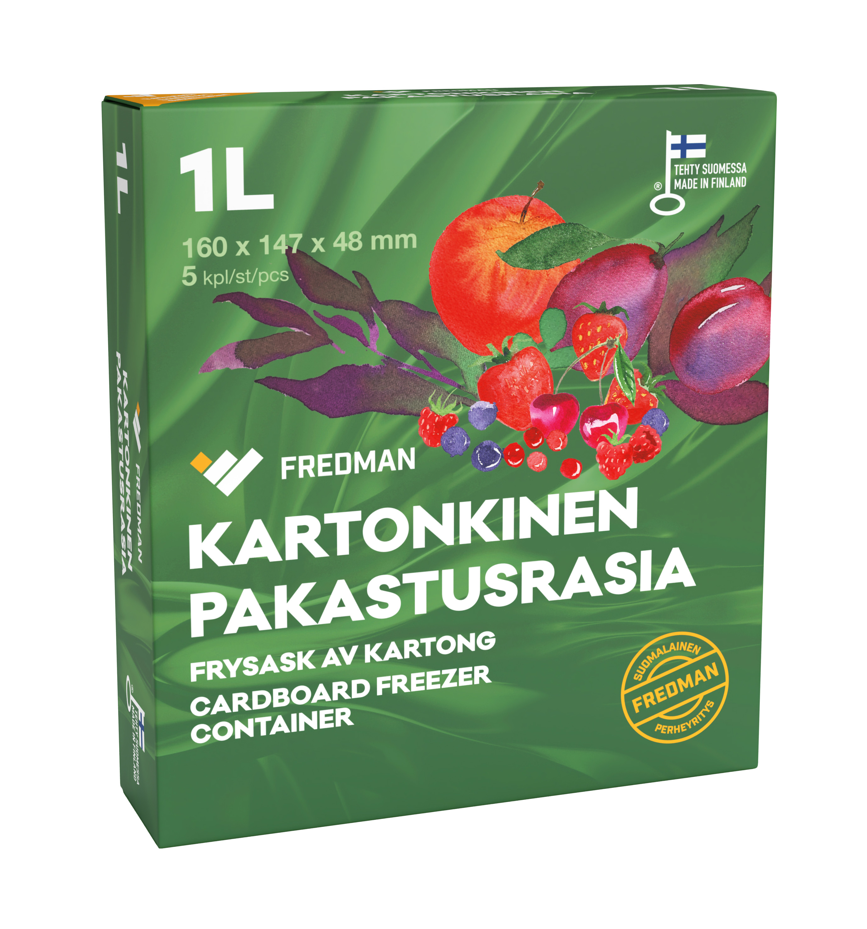 Fredman kartonkinen pakastusrasia 1l | Fredman-verkkokauppa